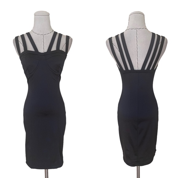 Contempo | Dresses | Vintage 8s 90s Contempo Casuals Black Bodycon ...